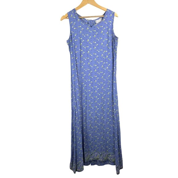 April Cornell | Dresses | Vtg April Cornell Floral Sleeveless Maxi ...